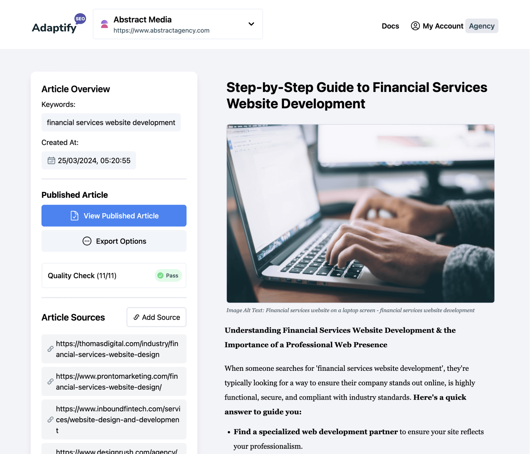 Adaptify - Automated SEO Delivery For Your Agency